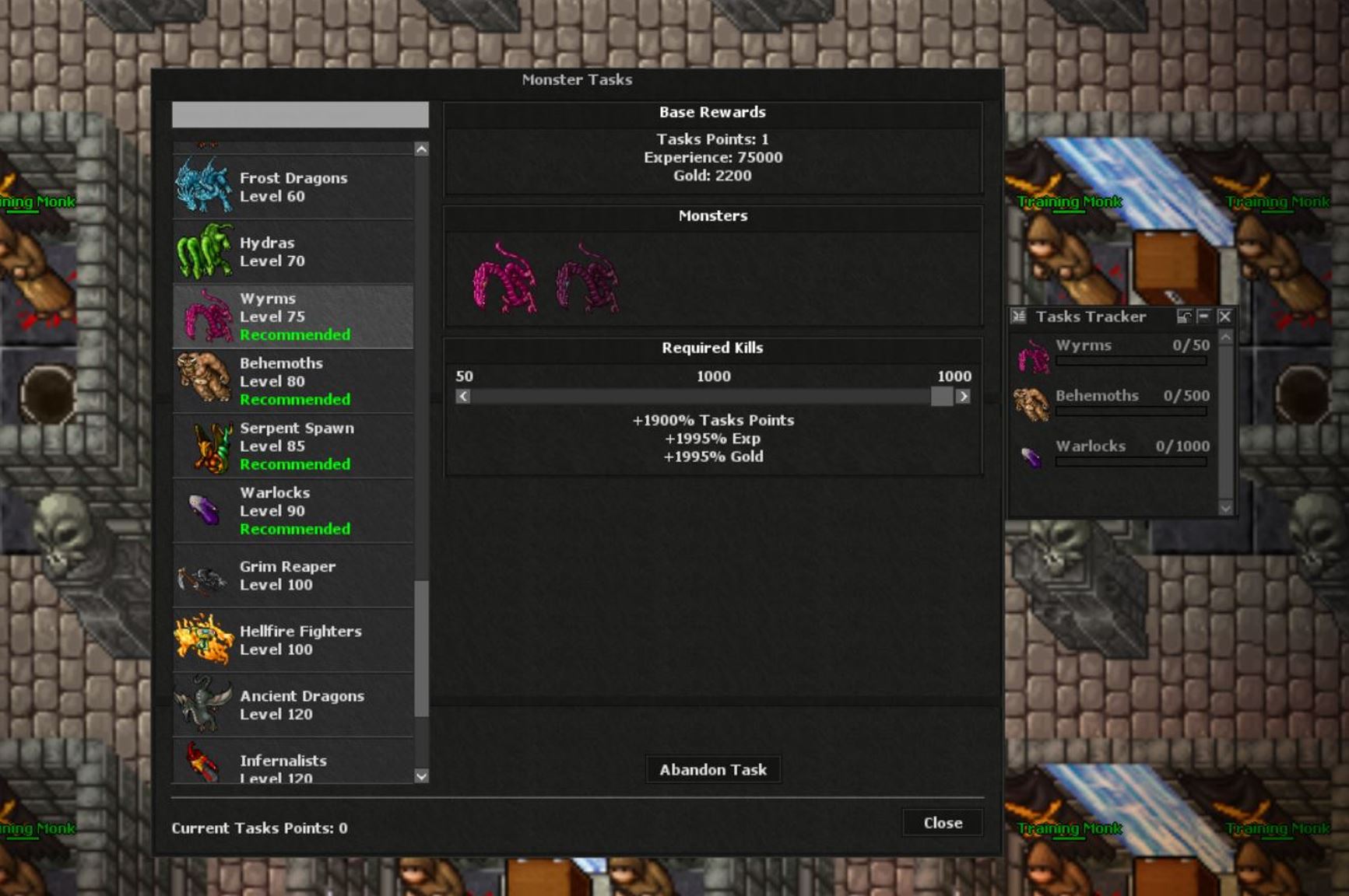 Monster Task System - Zamonia